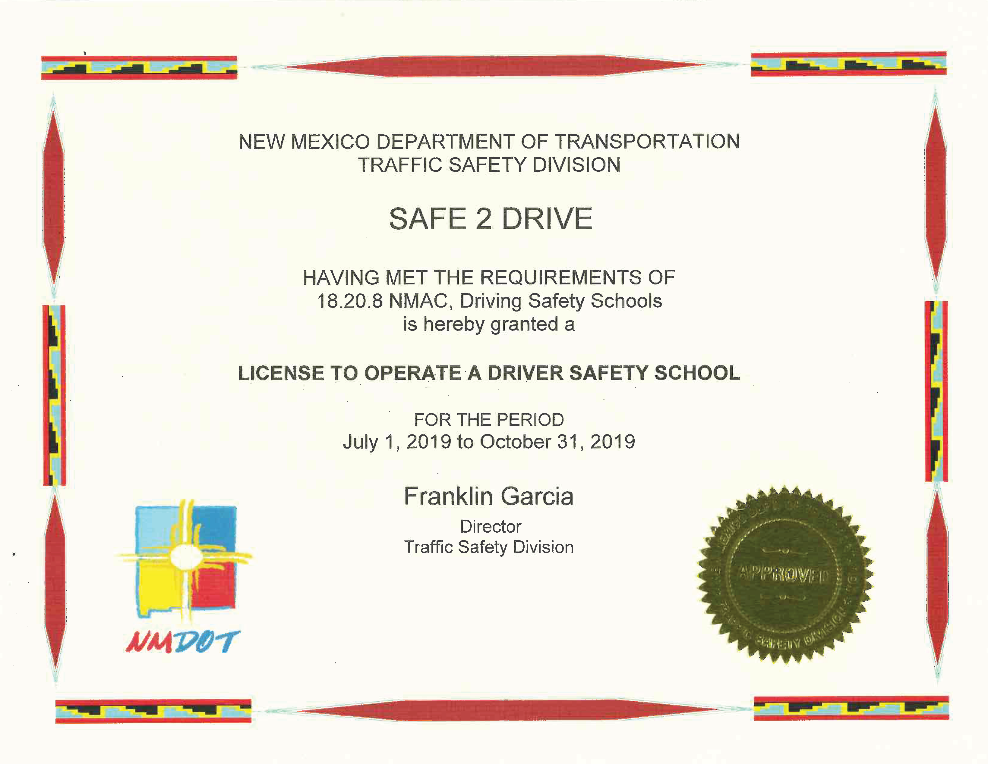 New Mexico Course Provider License